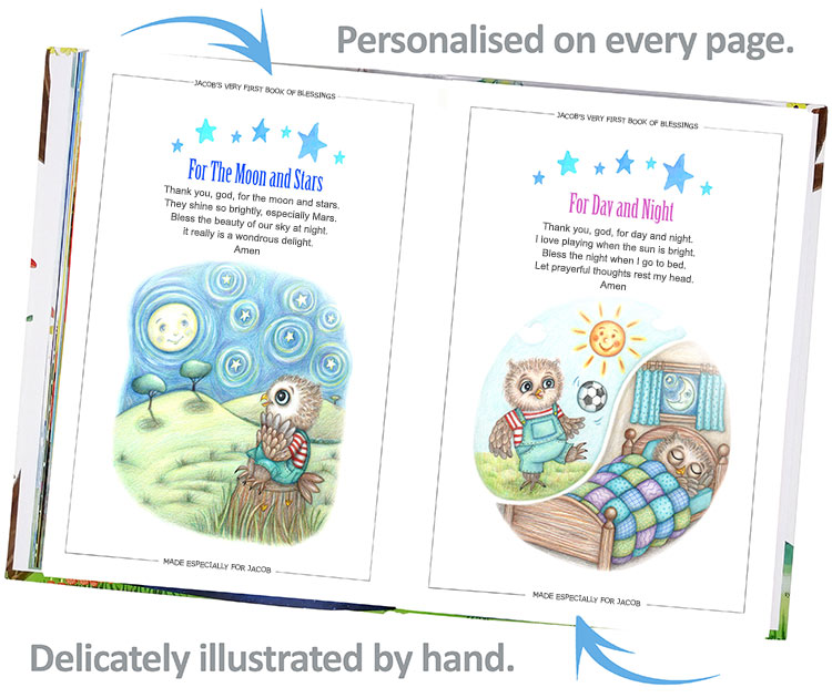 Personalised Prayers and Blessing Book for Children