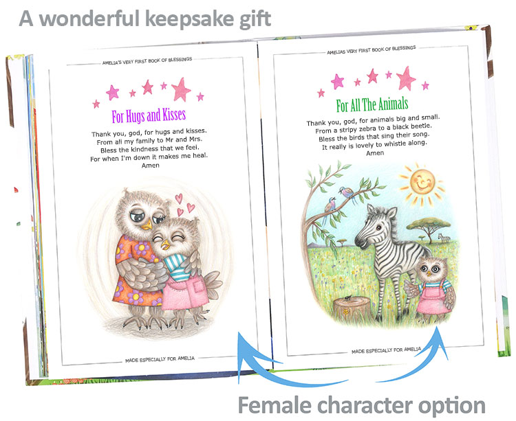 Personalised Prayers and Blessing Book for Children